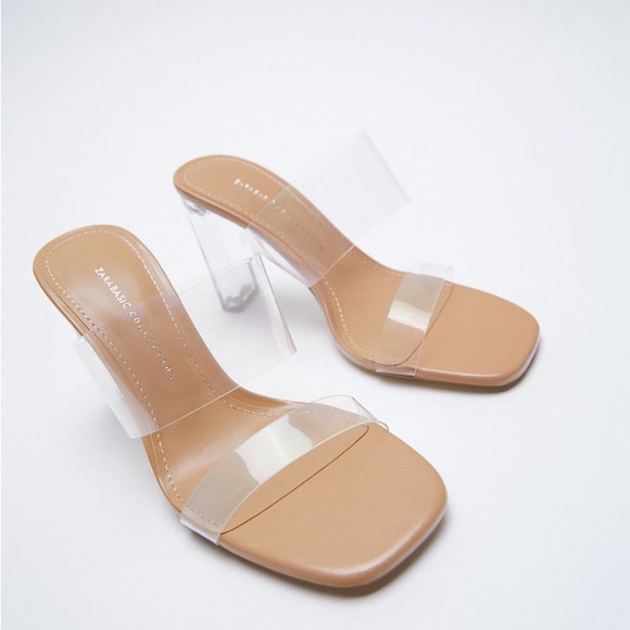 Zara | Shoes | Zara Vinyl Sandals With Methacrylate Heel | Poshmark